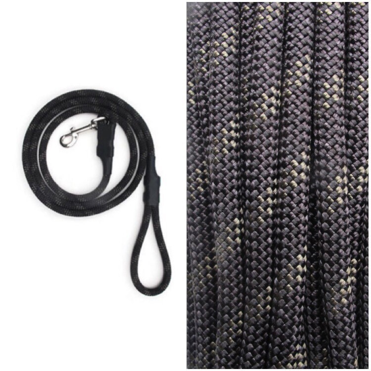 Rope Dog Leash Black With Olive Drab Climbing Rope With | Etsy