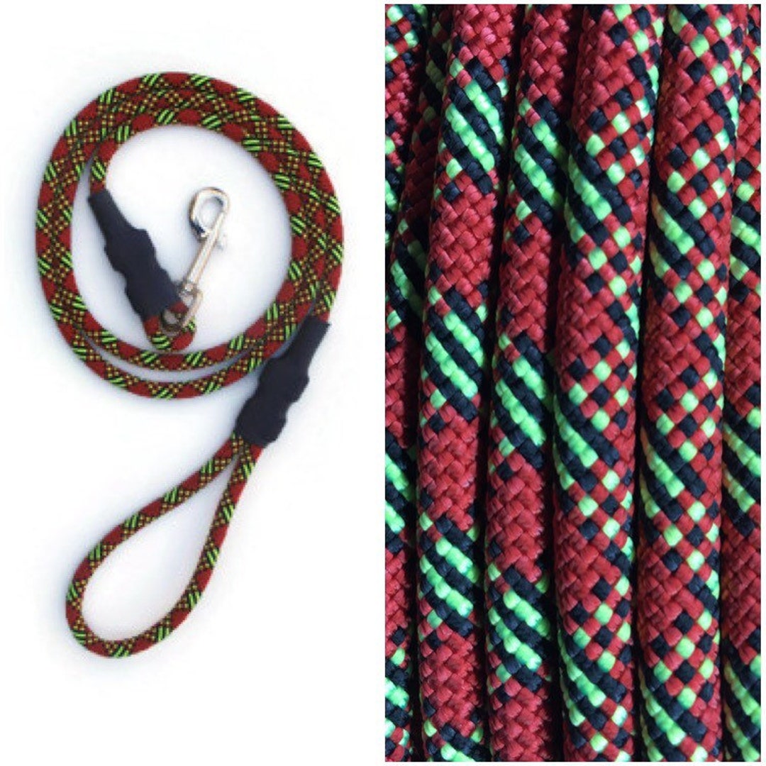 Rope Dog Leash Red and Green Climbing Rope With Swivel Eye - Etsy