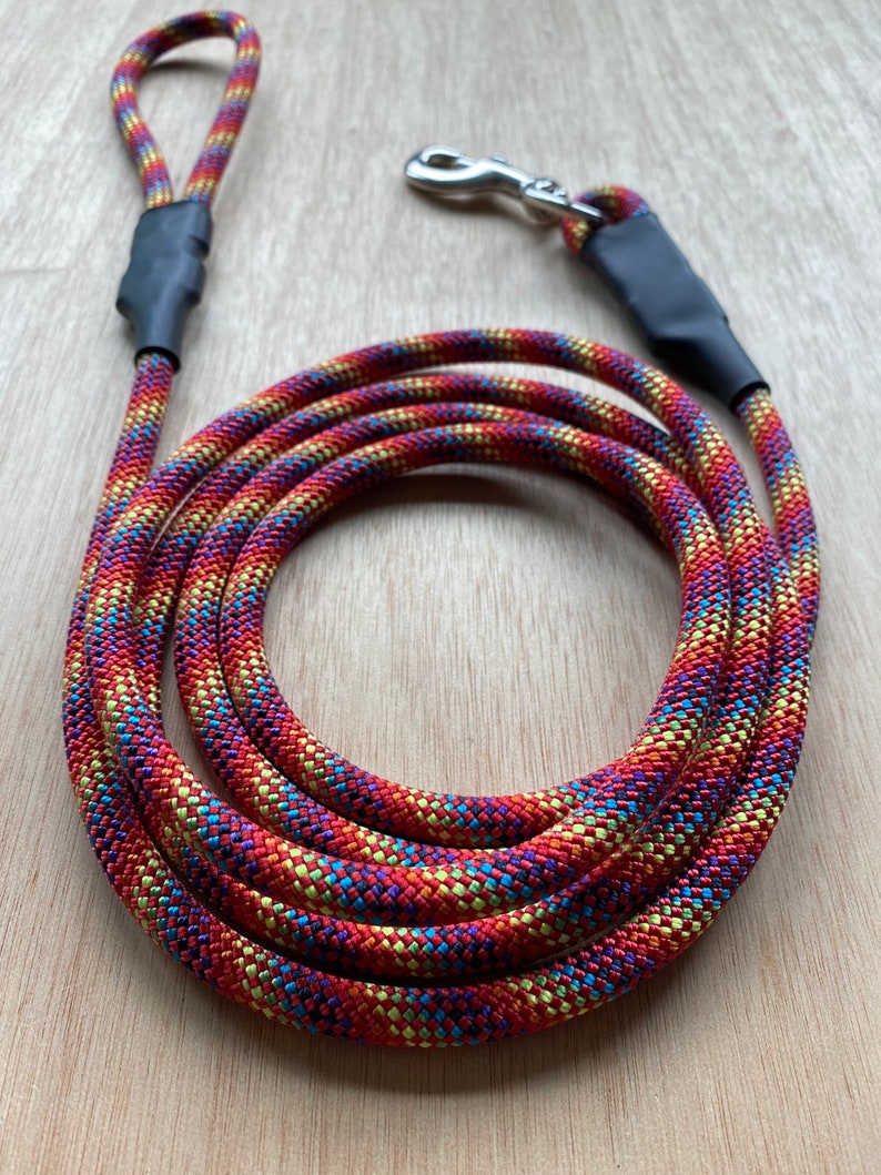 Rope Dog Leash Rainbow Climbing Rope With Swivel Eye Hook | Etsy