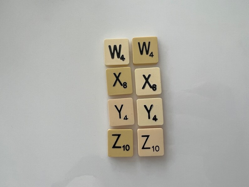 Genuine Vintage Plastic Scrabble Letter Tiles: Letters A to Z and ...
