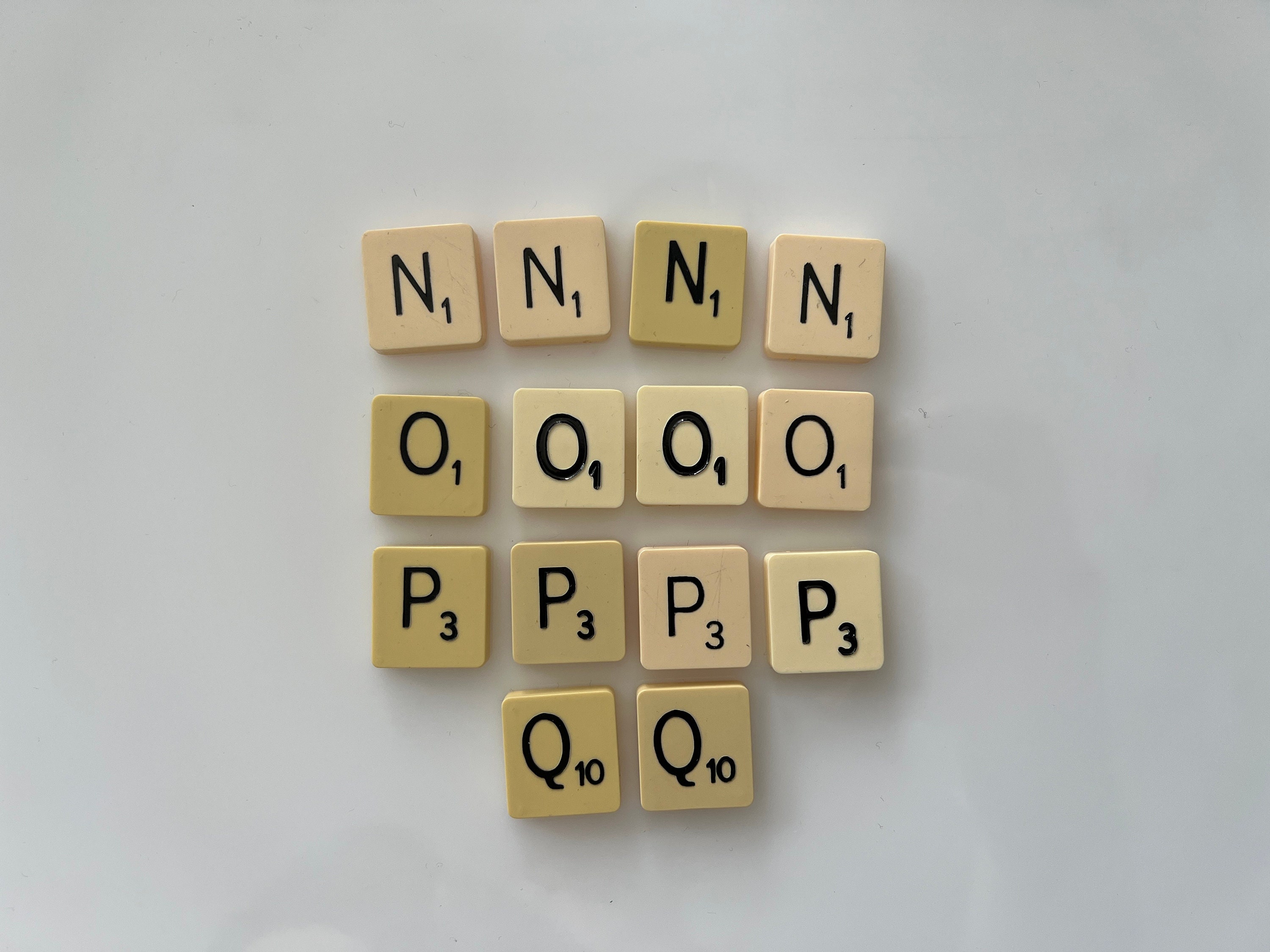 Genuine Vintage Plastic Scrabble Letter Tiles: Letters A to Z and ...