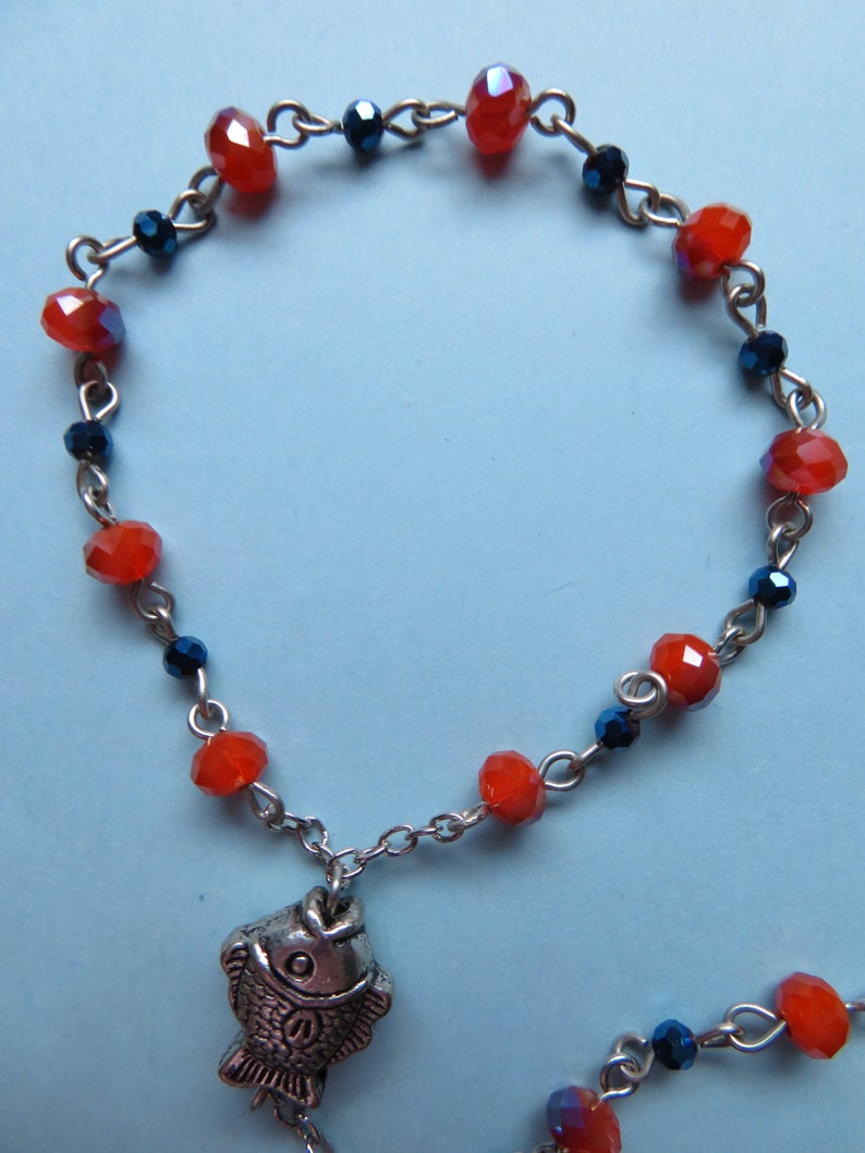 St. Raphael the Archangel Chaplet with Cloisinne' Fish | Etsy