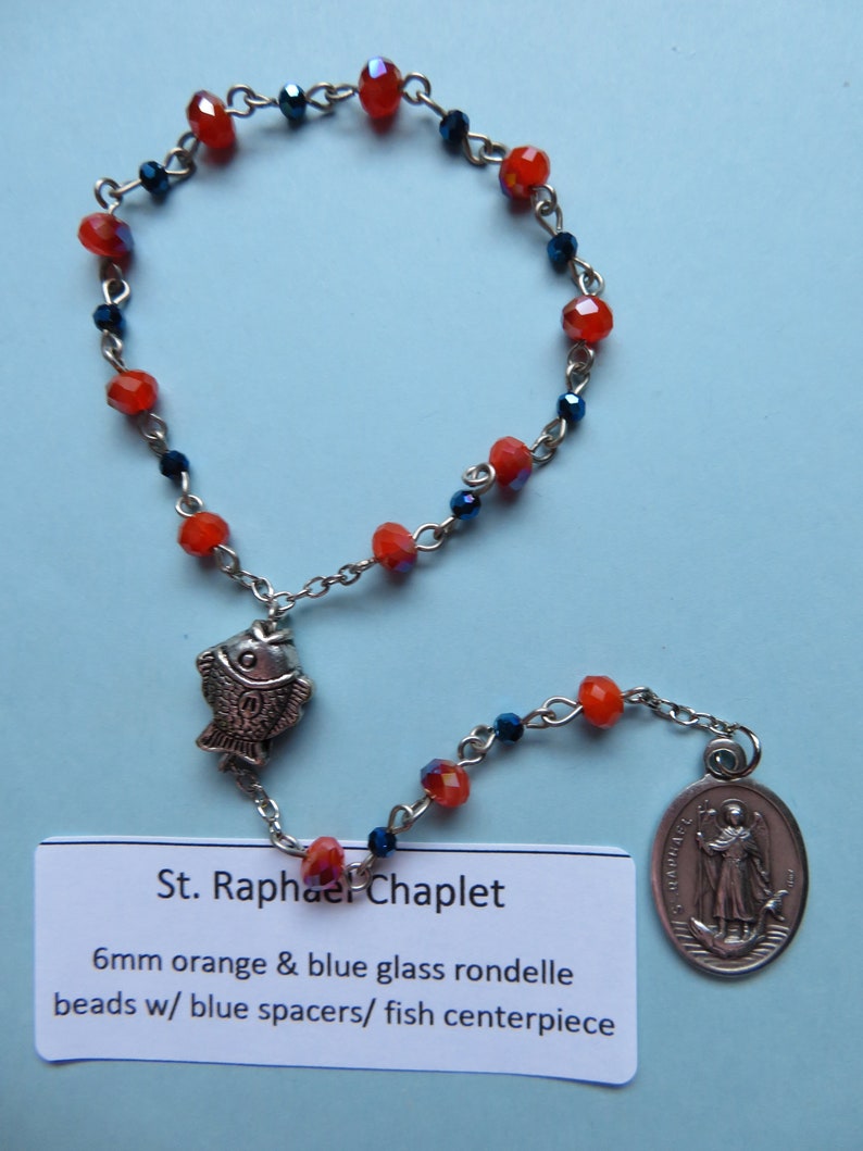 St. Raphael the Archangel Chaplet With Cloisinne' Fish - Etsy
