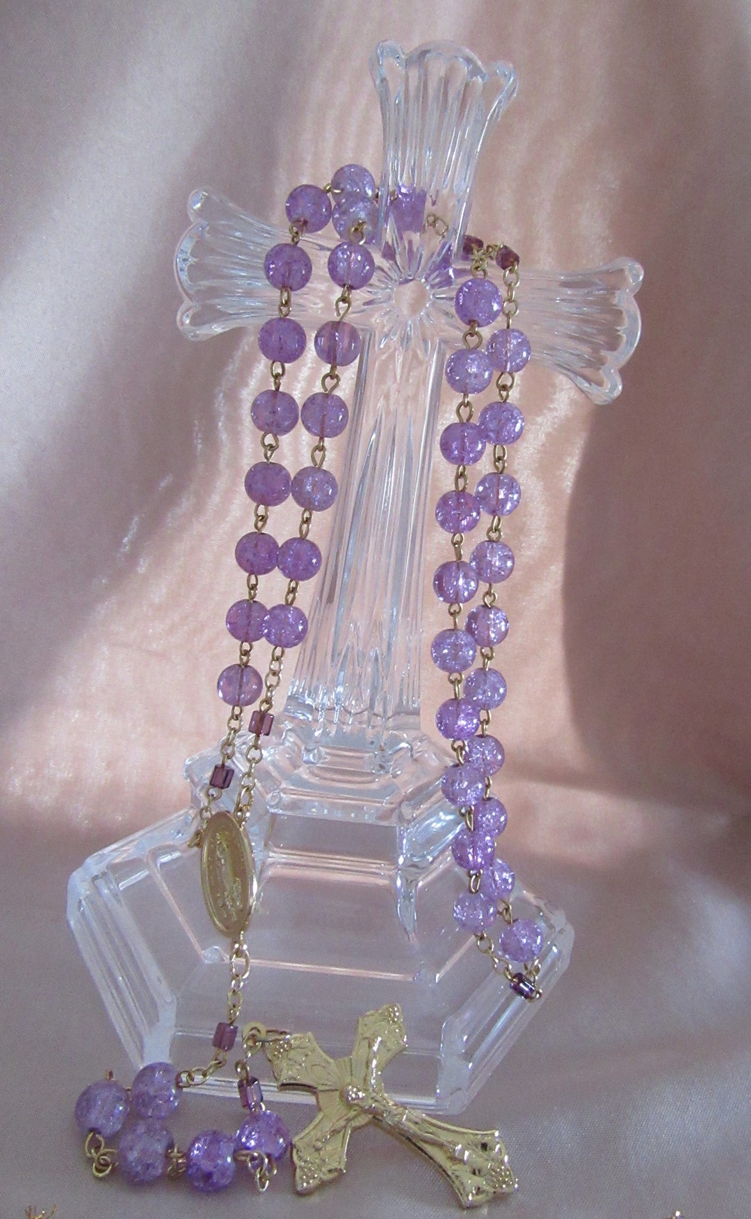 Chaplet for the Holy Souls in Purgatory - Hand Crafted Glass Beads W ...