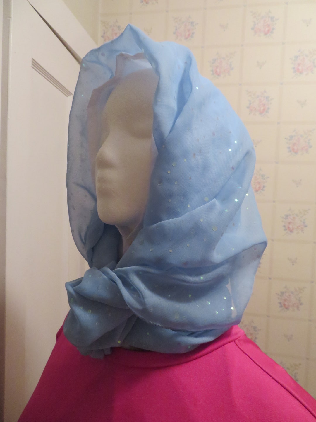 Blue Sparkle Infinity Veil - Etsy
