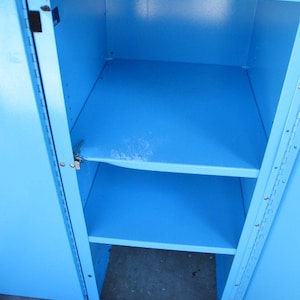 Metal Cabinet Blue Industrial Shelf Shelve Cabinet Industrial Office ...