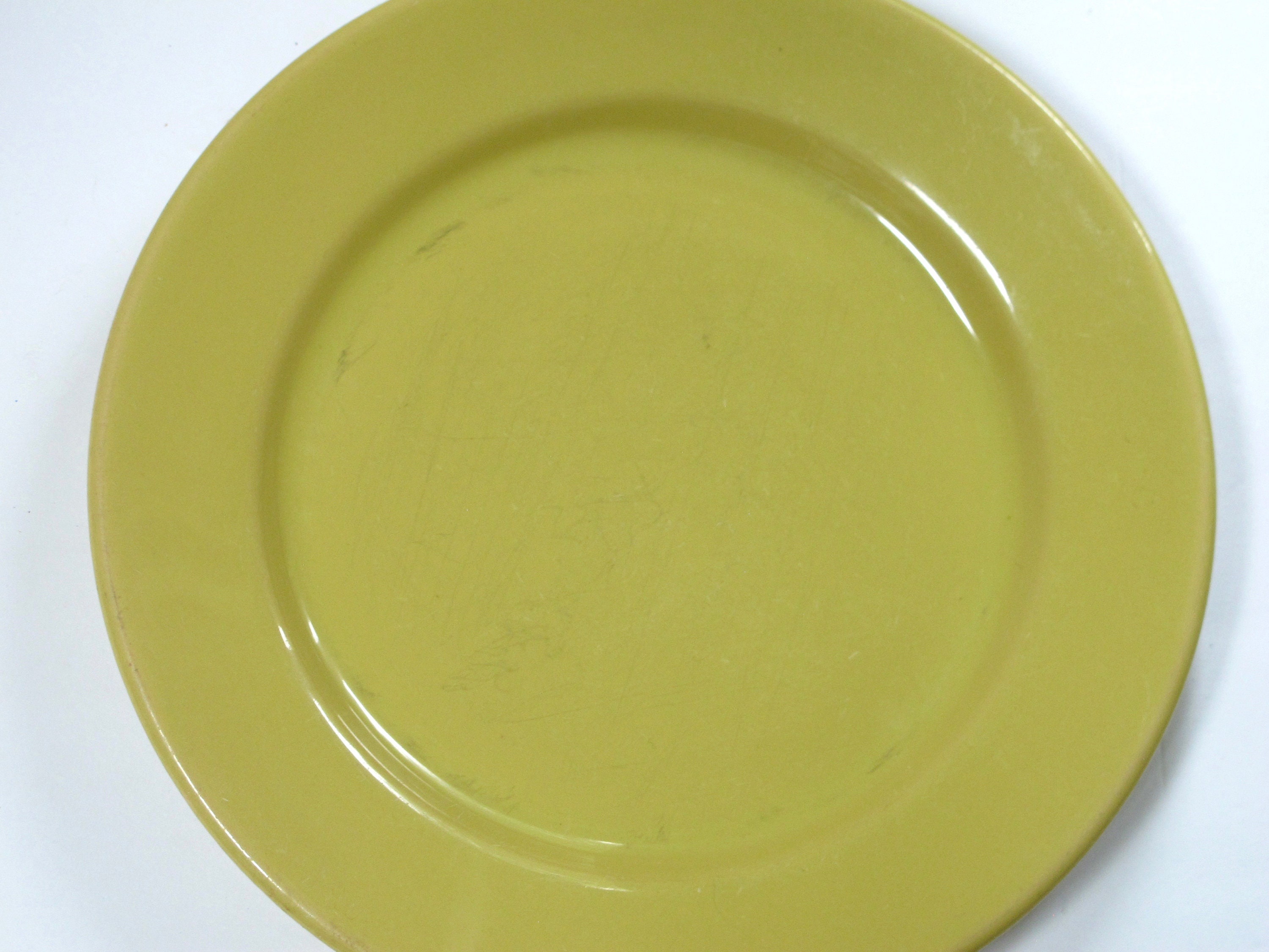 Mid Century Yellow Ceramic Plate California Pottery Salad Plate 9 1/2 ...