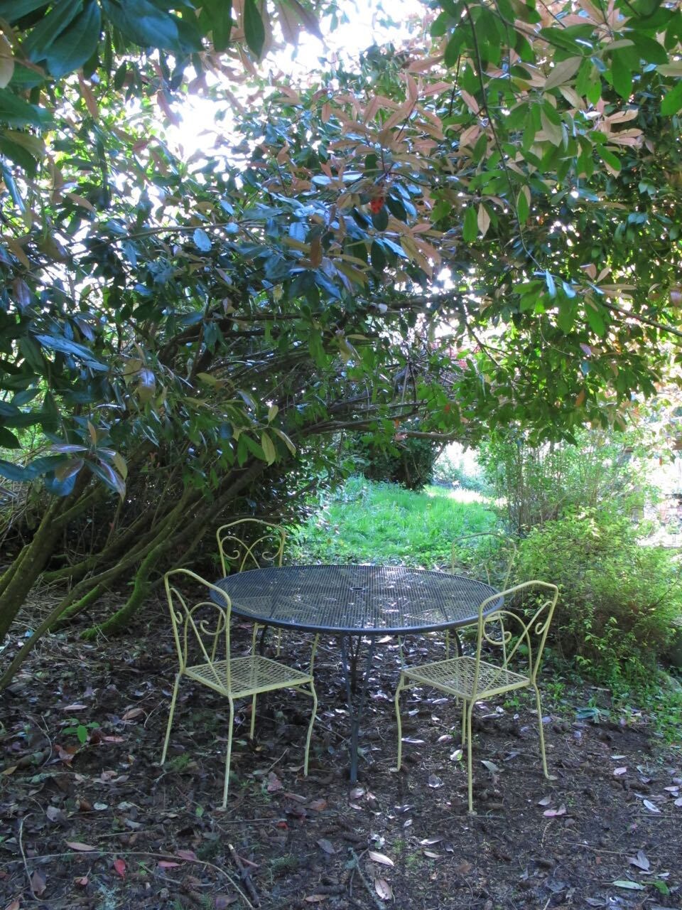 Vintage Patio Set Wire Mesh Outdoor Dining Table and Chairs French ...