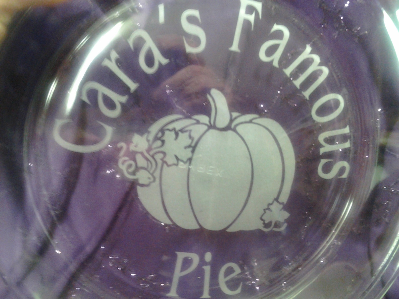 Personalized Pie Dish Etched Bakeware Etched Glass Pie Pan | Etsy