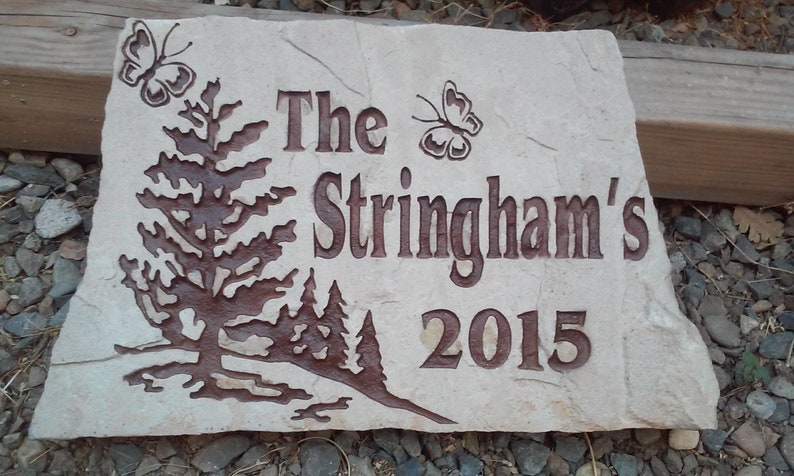 Engraved Stones, Stone Engraving, Garden Stone, Family Stone, Address ...