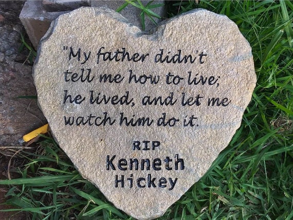Personalized Engraved Memorial Stone Heart Shaped | Etsy