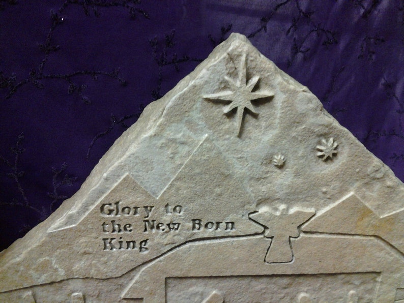 Outdoor Nativity Engraved Stone Scripture Stones Engraved - Etsy