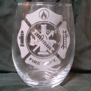 Firefighter Glass,good Day Bad Day Glass,etched Wine Glasses ...