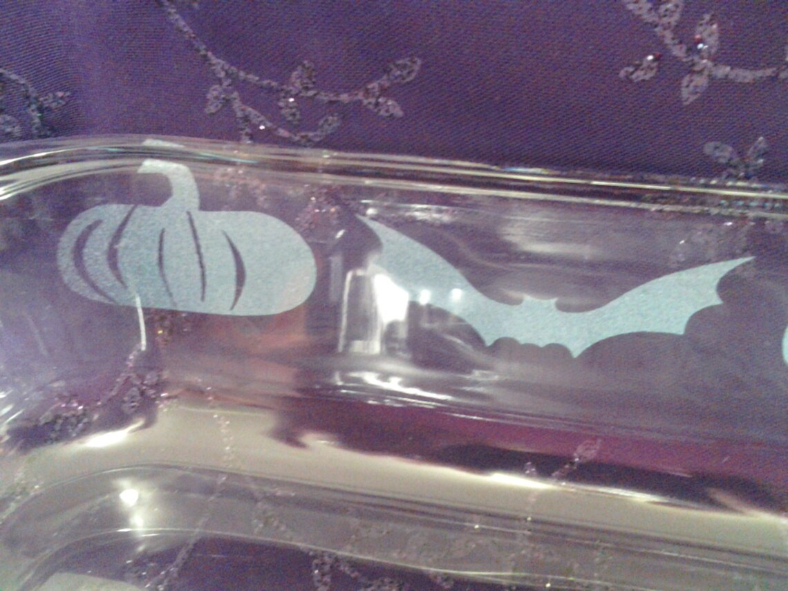 Etched Casserole Dish, Halloween Skeleton, Pyrex Dish, Etched Bake-ware ...