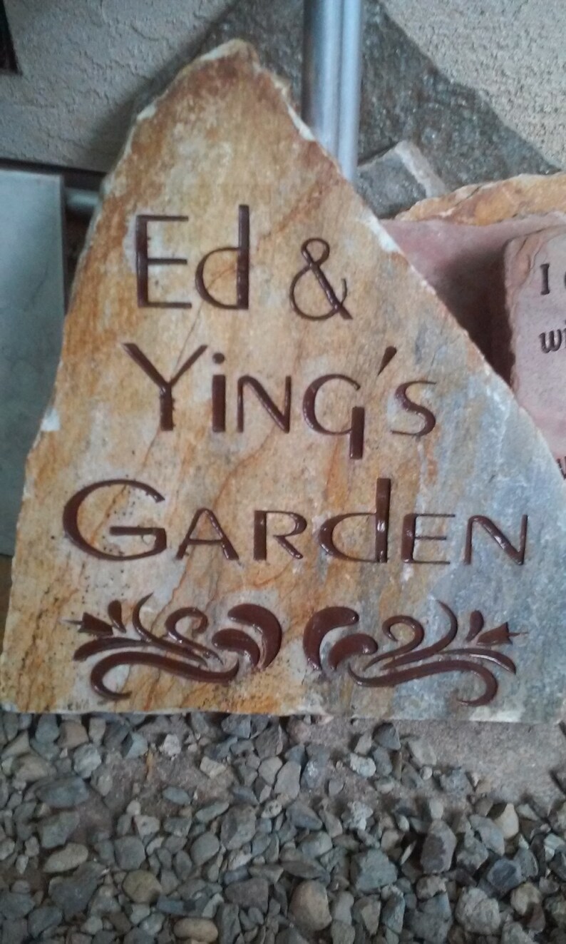 Engraved Garden Stones Deer Decor, Custom Stone for Home, Address Front ...