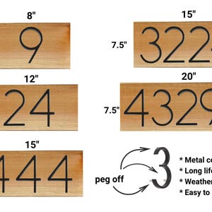 Modern Address Signs, New Home Gift, Modern House Numbers, Rustic ...