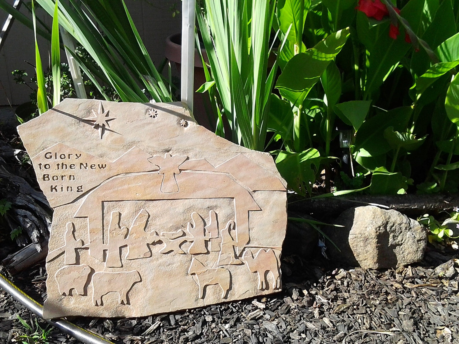 Nativity Set Engraved Stone Personalized Garden Stone - Etsy