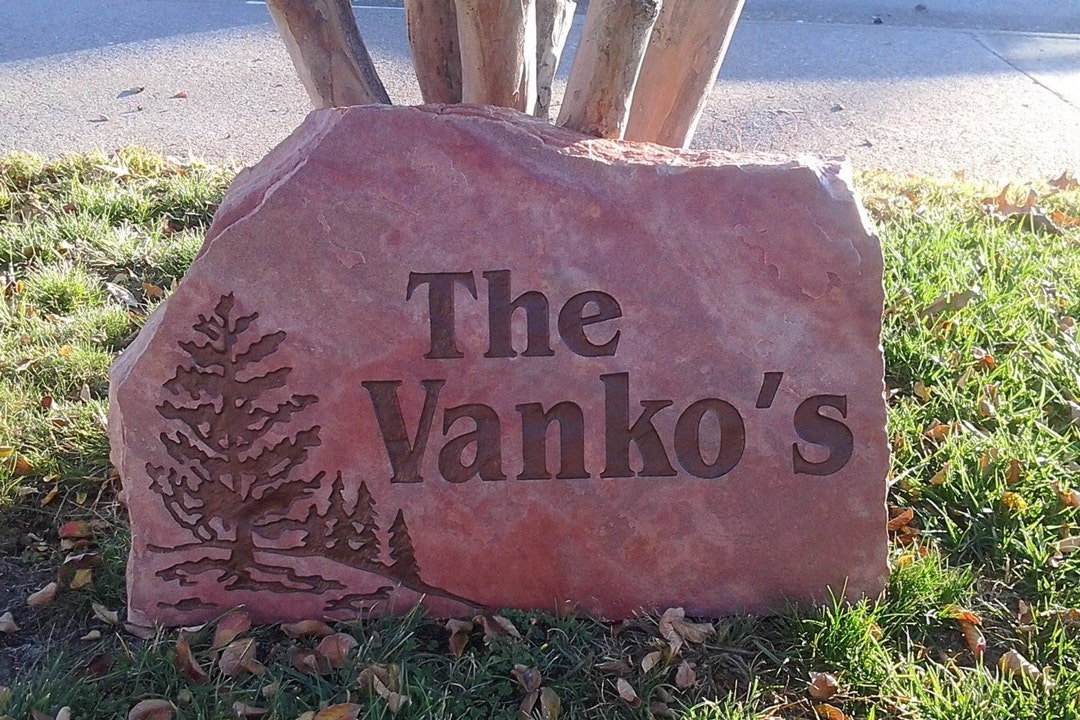 Personalized Garden Stone Established Rock for Family Address Stones ...