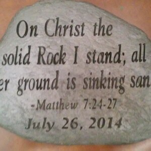 Engraved Scripture Stones,personalized Garden Stone,psalms,family Stone ...