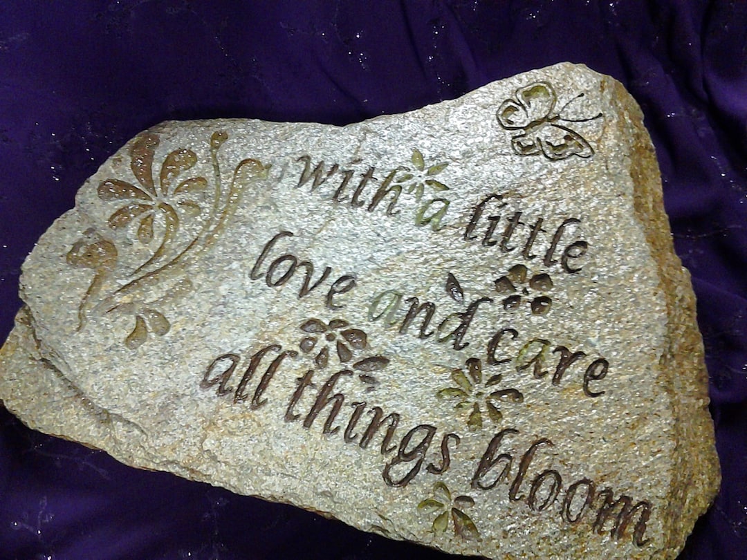 Personalized Garden Stone, Engraved Stepping Stones, Flower Stones ...