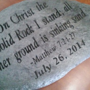 Engraved Scripture Stones,personalized Garden Stone,psalms,family Stone ...