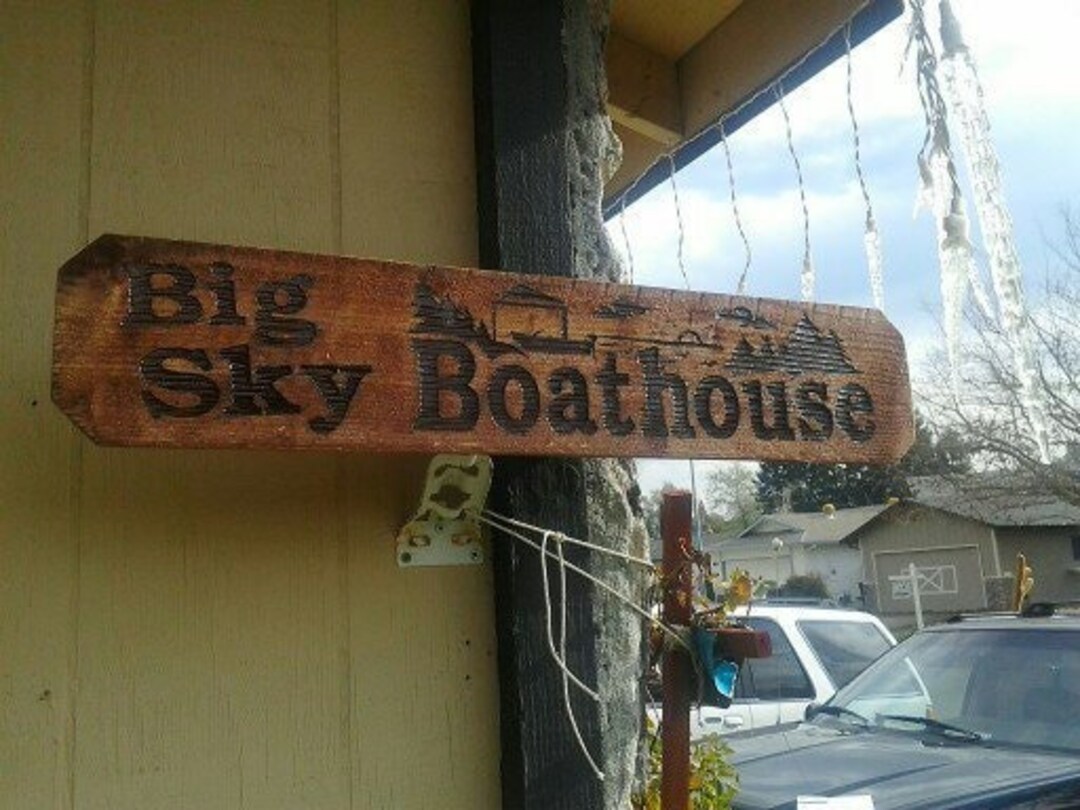Wooden Boat House Sign, Personalized Wood Sign Indoor Outdoor, Wood ...