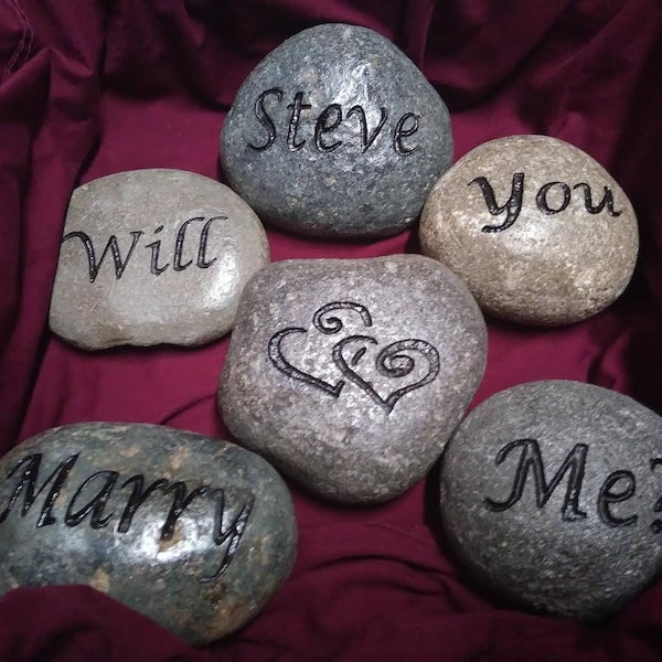Engraved Rock - Etsy