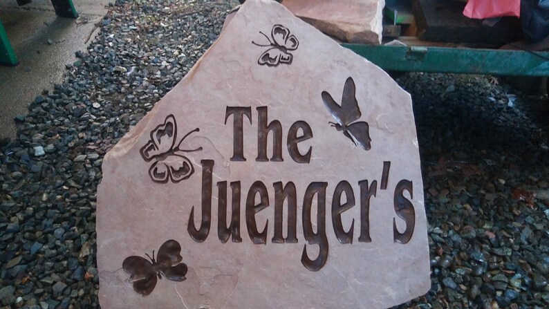 Engraved Stones, Stone Engraving, Garden Stone, Family Stone, Address ...