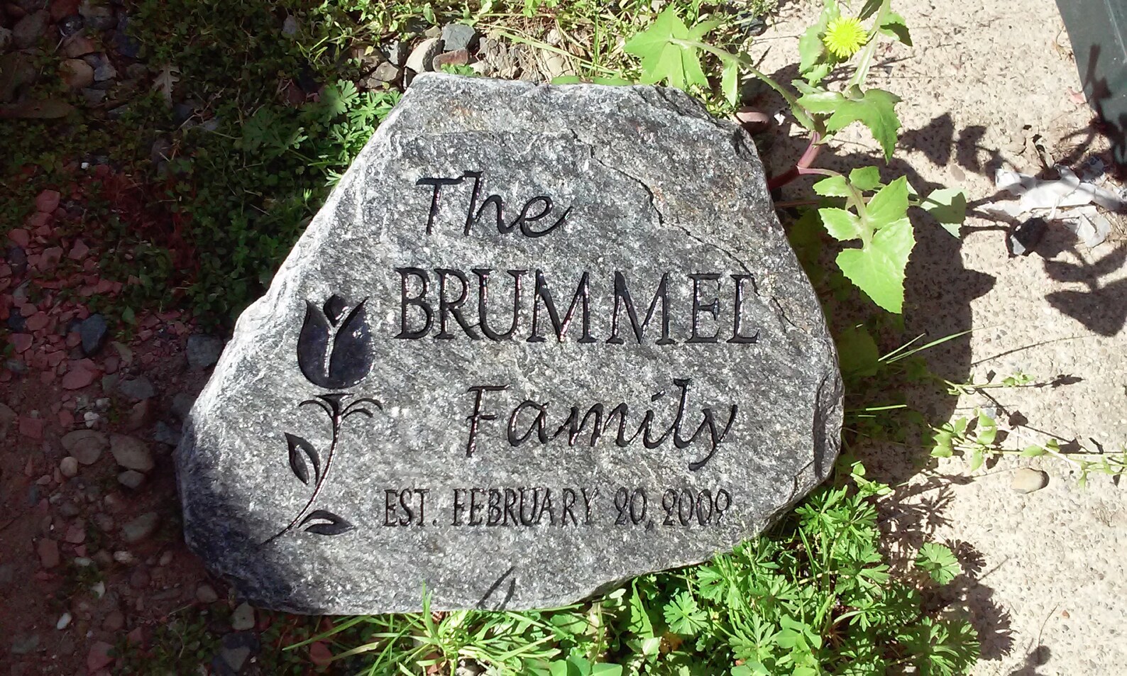 Engraved Stones Stone Engraving Garden Stone Family Stone - Etsy