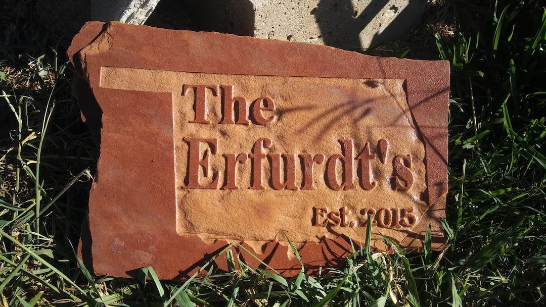 State Established Stone, Custom Engraving, Valentine's Day Gift ...