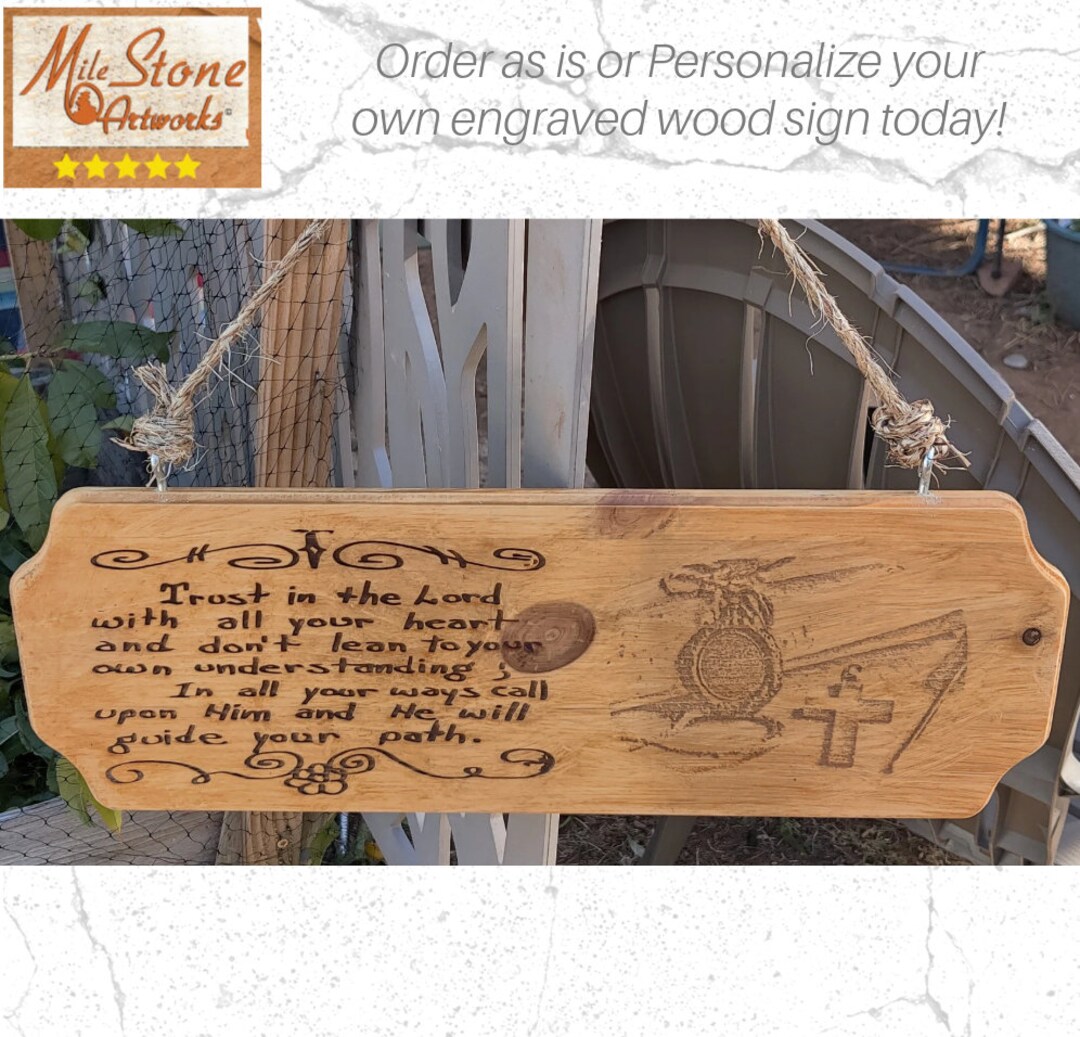 Personalized Engraved Scripture Signs, Christian Inspiration, Backyard ...