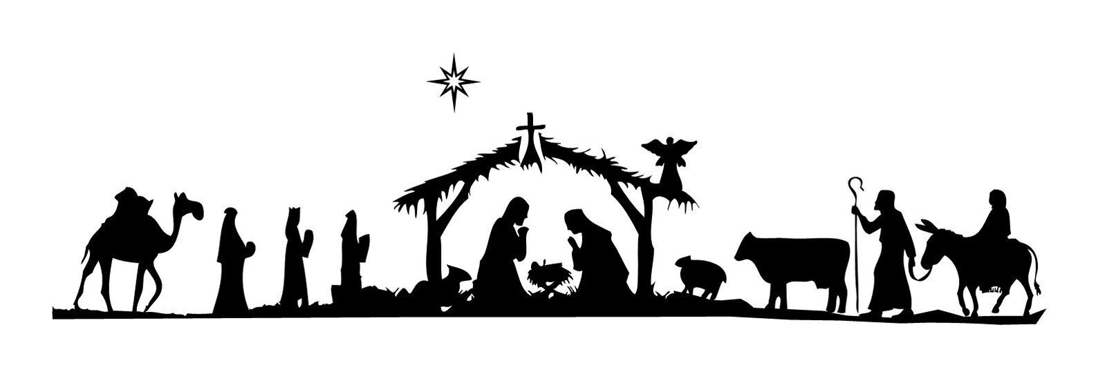 Manger Scene Svg, Png Digital Download, Christian Religious Nativity ...