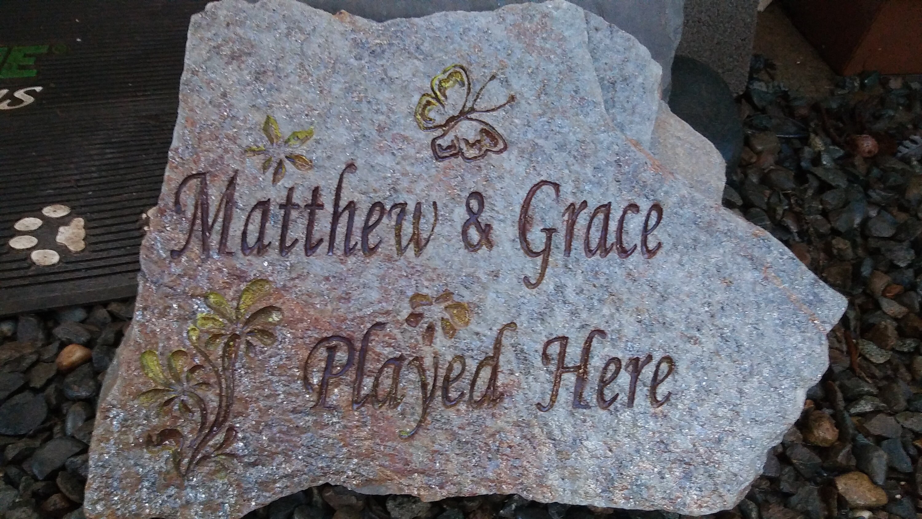 Engraved Garden Stones Deer Decor, Custom Stone for Home, Address Front ...