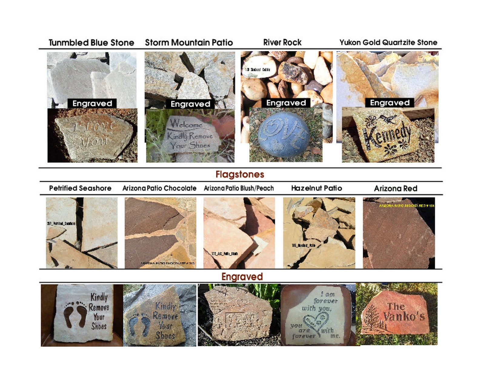 Engraved Garden Stones Stone Engravingfamily Stoneaddress - Etsy