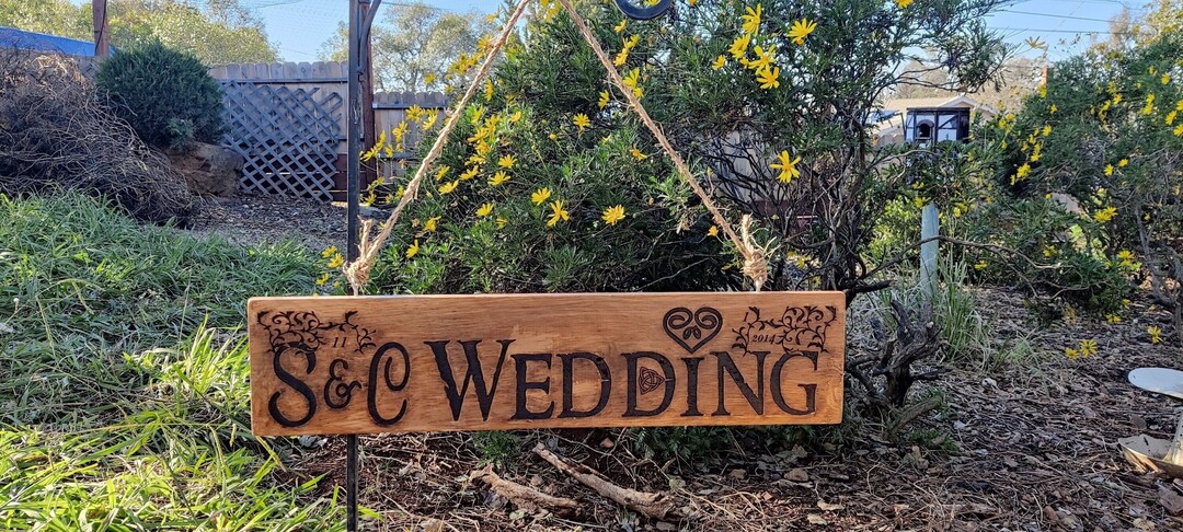 Personalized Engraved Wood Signs for Weddings, Anniversary, Backyard or ...