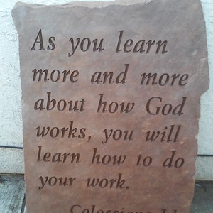 Engraved Scripture Stone, Engraved Memorial Stone, Personalized Gifts ...