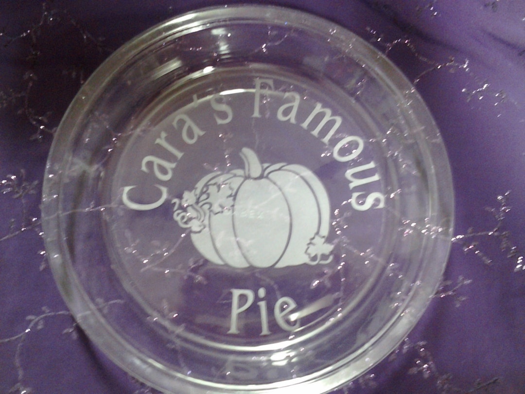 Personalized Pie Dish, Etched Bakeware, Etched Glass Pie Pan, Halloween ...