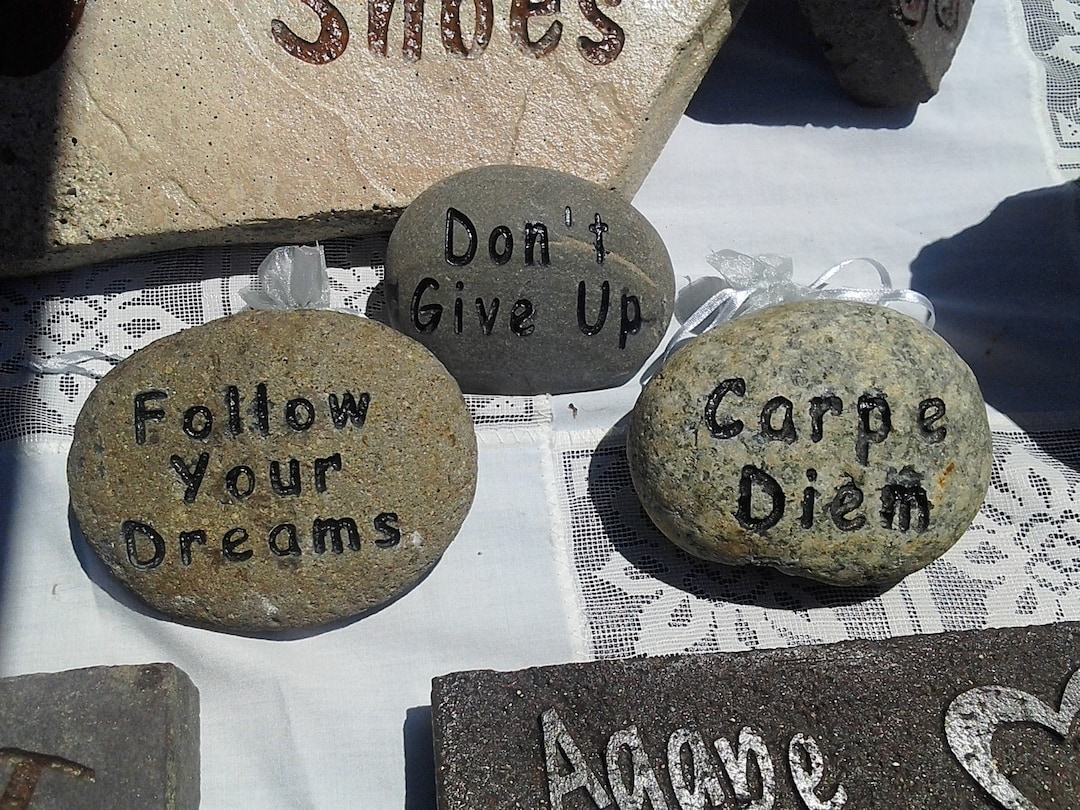 Engraved Garden Stones,message Stones-personalized Engraved Stones ...