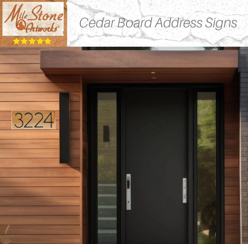 Modern Address Signs, New Home Gift, Modern House Numbers, Rustic ...