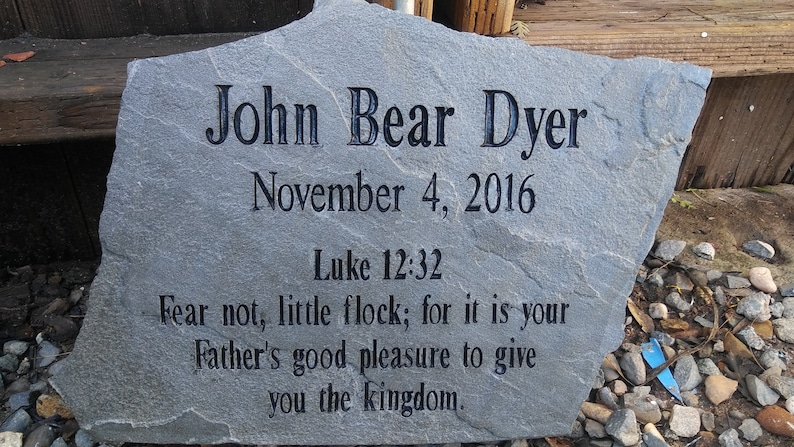 Engraved Scripture Stone, Engraved Memorial Stone, Personalized Gifts ...