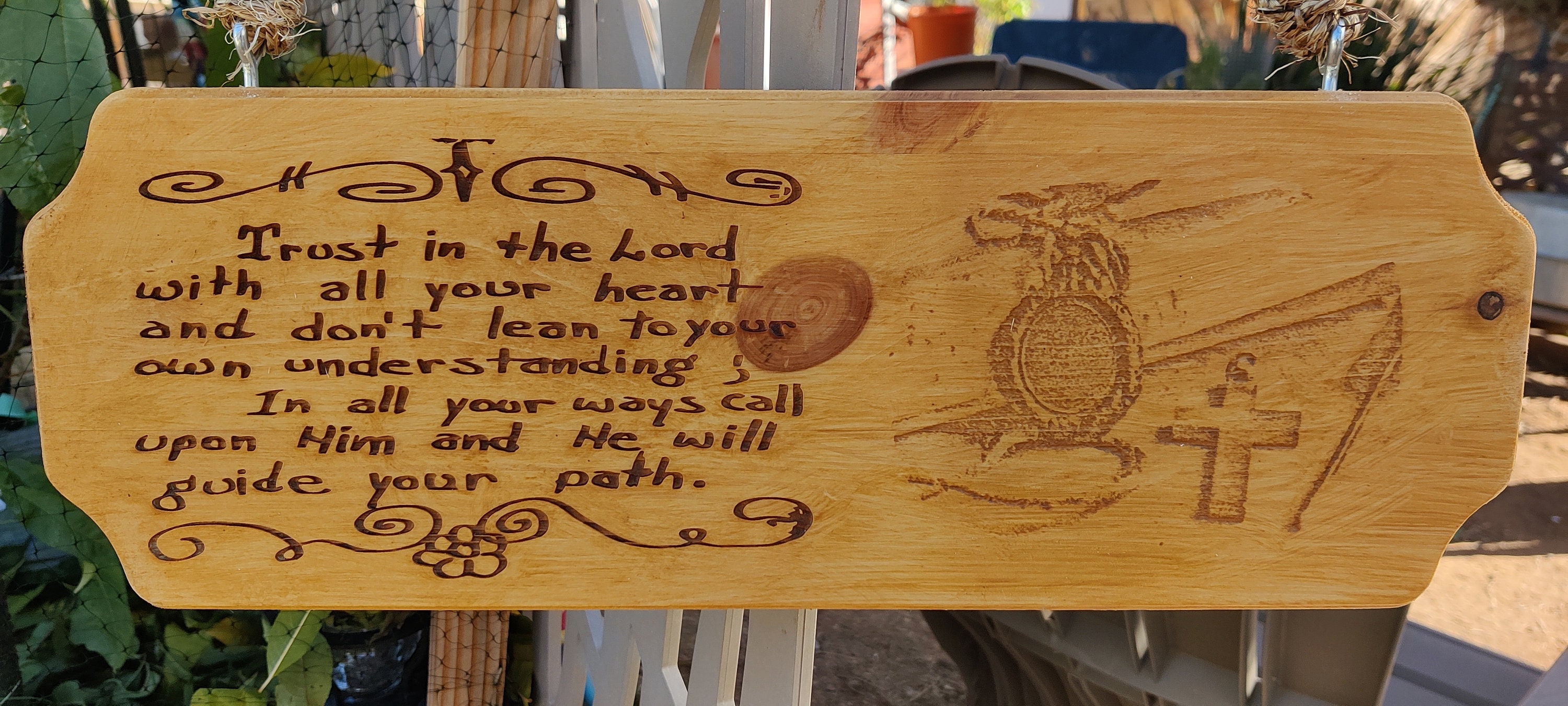 Personalized Engraved Scripture Signs, Christian Inspiration, Backyard ...
