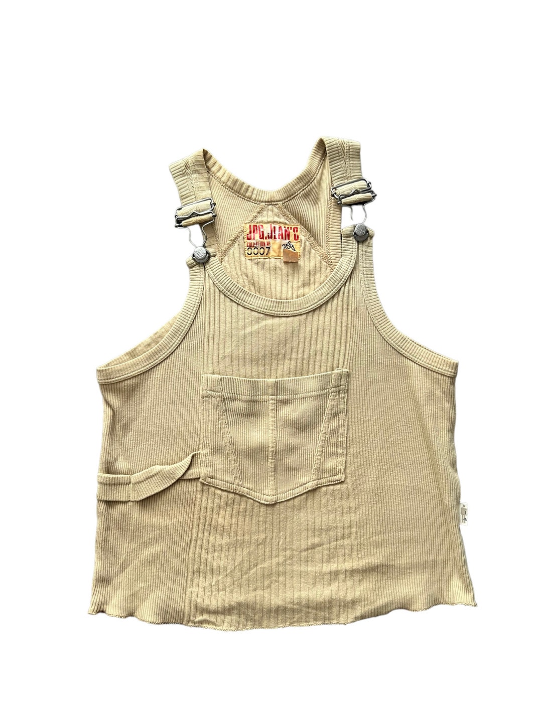 Rare Sandy Beige Gaultier Ribbed Tank Cropped - Etsy
