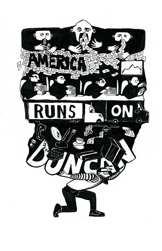 America Runs on Duncan Print | Etsy