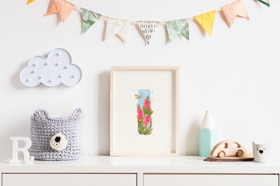 The Letter I Nursery Kids Room Art Print | Etsy