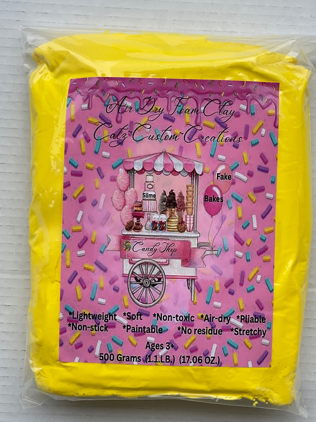 Clay MANGO Smoothie Yellow Air Dry Foam Clay Fake Bake Supplies Slime ...