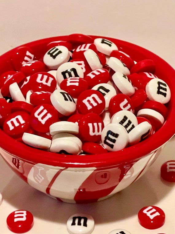 Fake M Candy Fake Letter M Peppermint Cabochons Red White Fake - Etsy