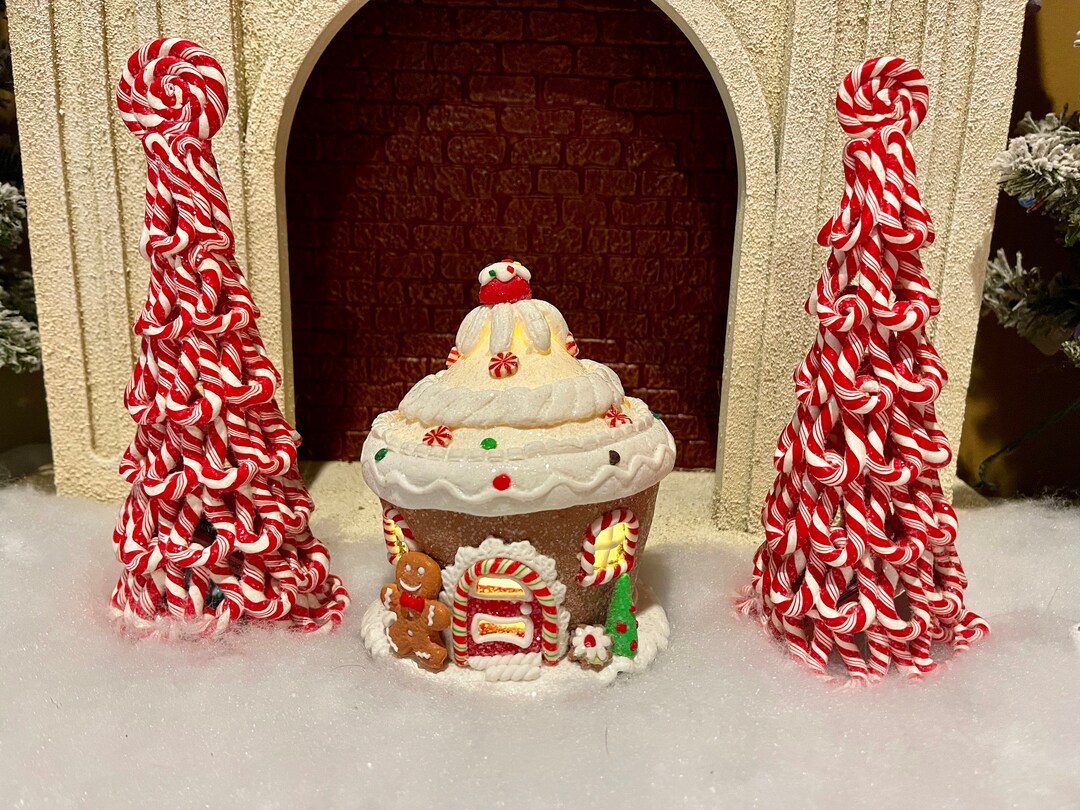 Gingerbread House Battery Led Lights Gingerbread Cupcake Gingerbread ...
