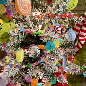 1/2/3/4/5 Faux Fake Gum Drop Garland Candy Lollipops Gingerbread ...