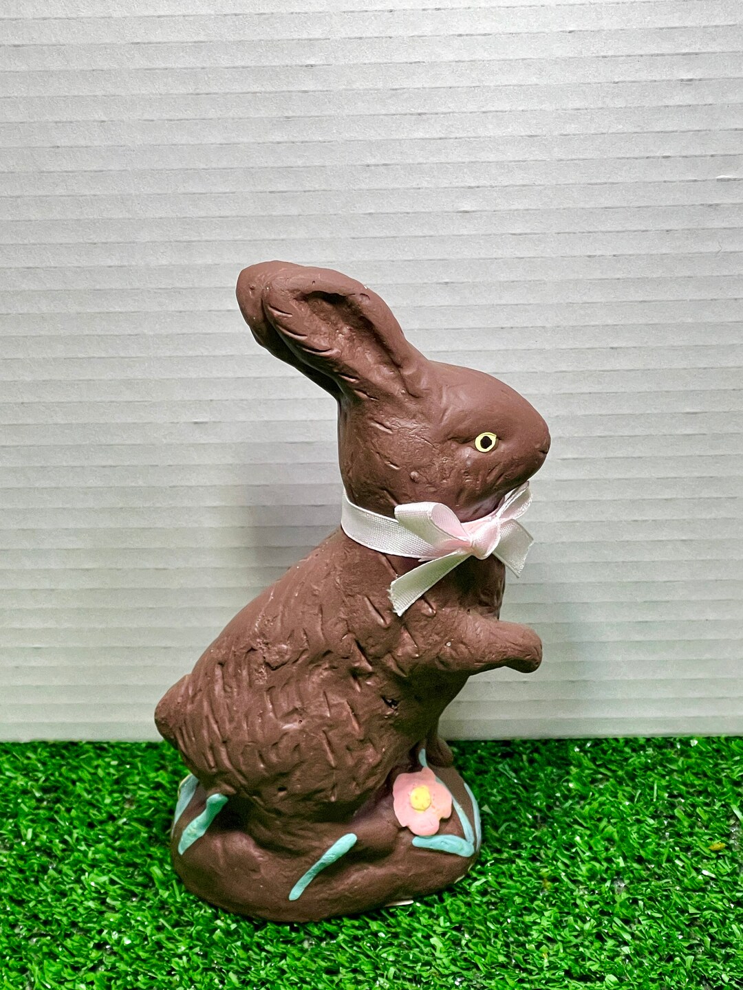 Faux Chocolate Easter Bunny Rabbit Decor Prop Gift Fake Bake Food Eggs ...