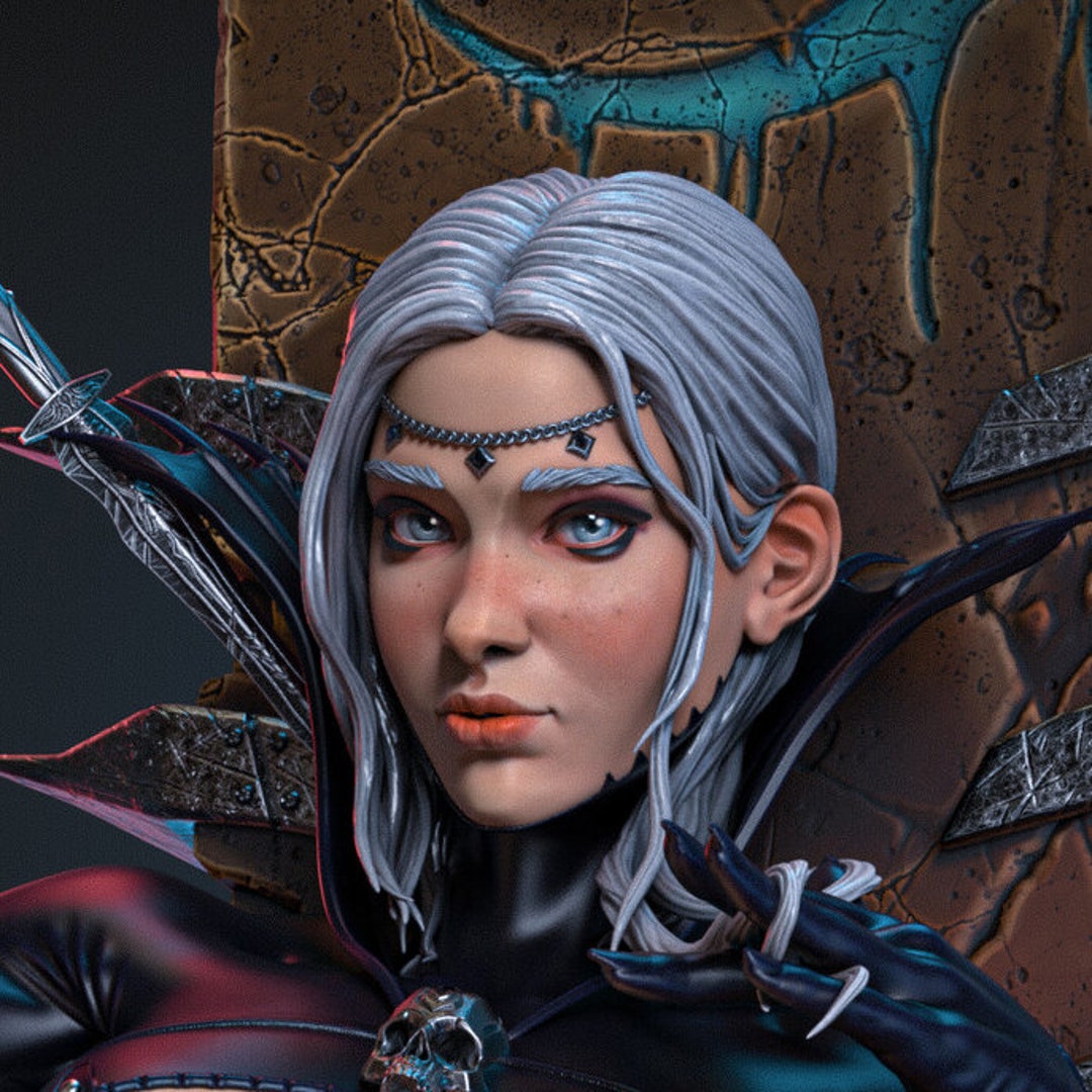 Throne Girl Red SFWNSFW STL File 3D Digital Printing Anime - Etsy